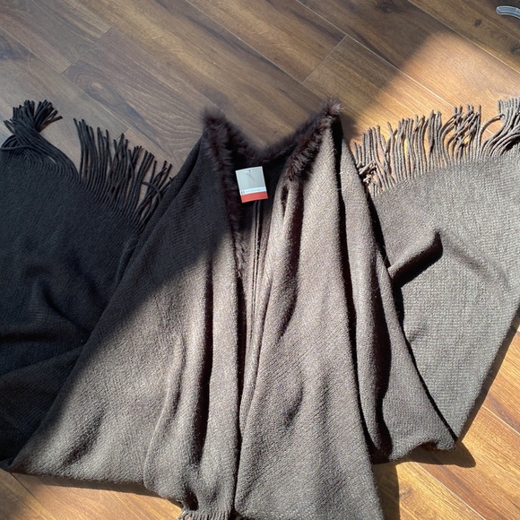 croft & barrow | Jackets & Coats | Croft Barrow 0 Acrylic Fringed Cape ...